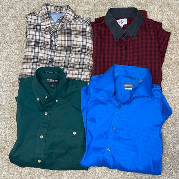 Calvin Klein | Shirts | X Calvin Klein X1 Johnathan Corey X1 Tan Dress ...